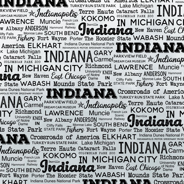 Scrapbook Customs 12x12 Scrapbook Paper Indiana Postage Map Paper (394 ...