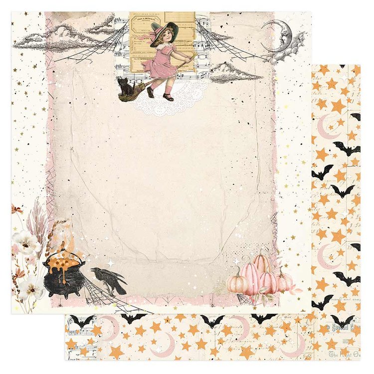 Prima Twilight Collection 12x12 Scrapbook Paper Pink Haunting (981266 ...