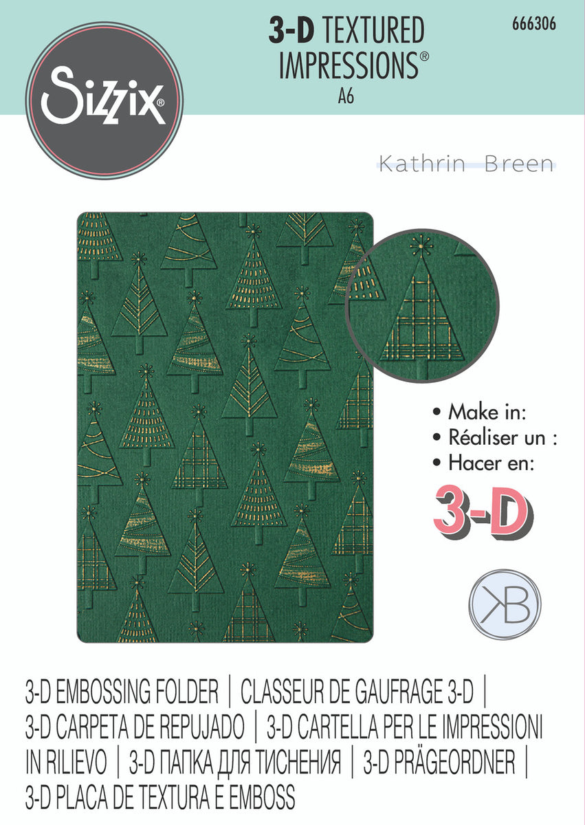 Sizzix 3D Embossing- Geo Trees (666306) – Everything Mixed Media