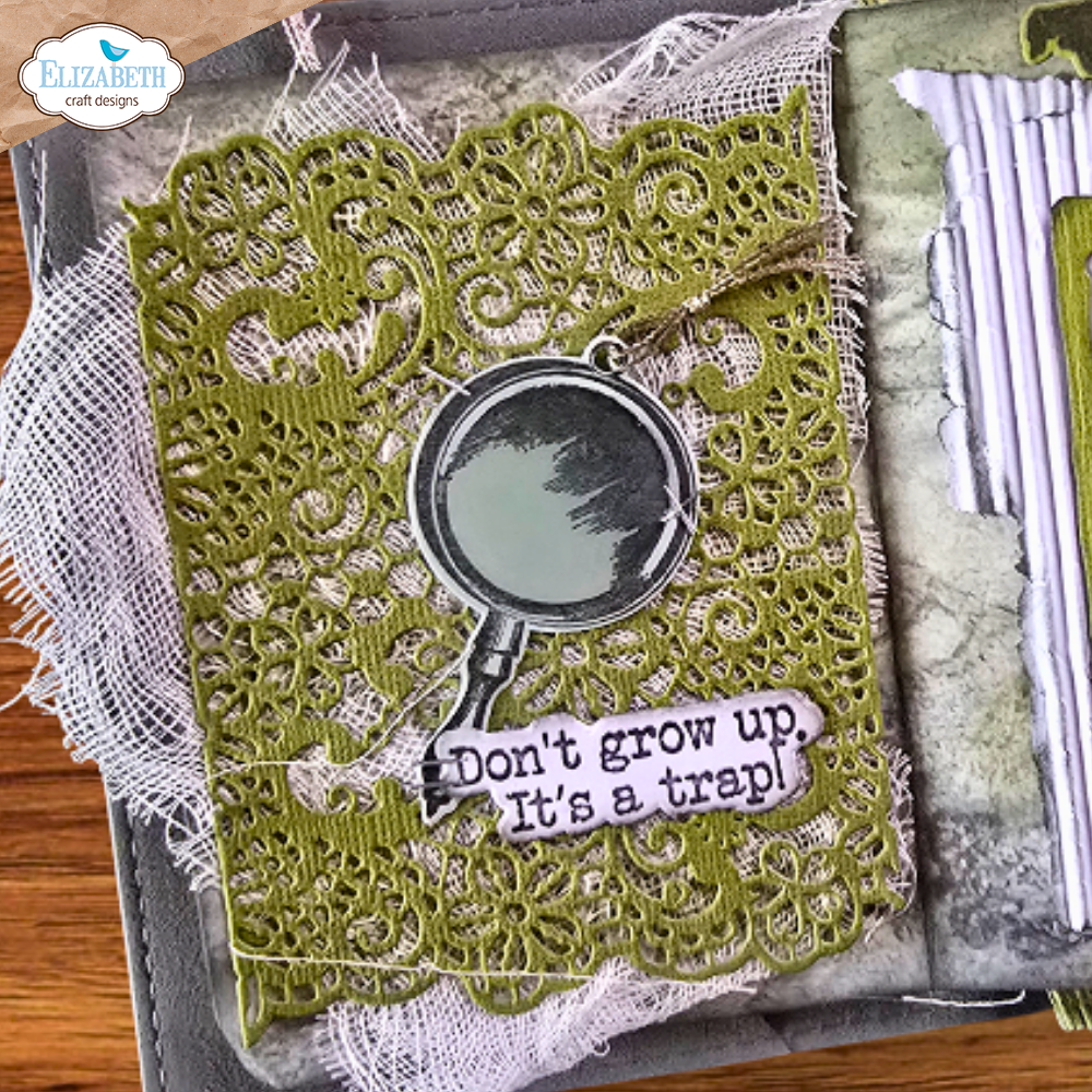 Elizabeth Craft Designs Hinged to the Past Just Write Stamp and Die se ...
