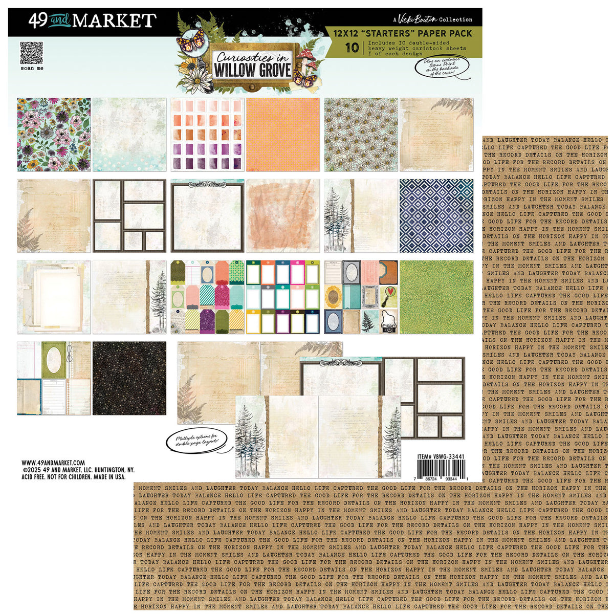 49 and Market Curiosities in Willow Grove 12x12 Starters Collection Pa ...