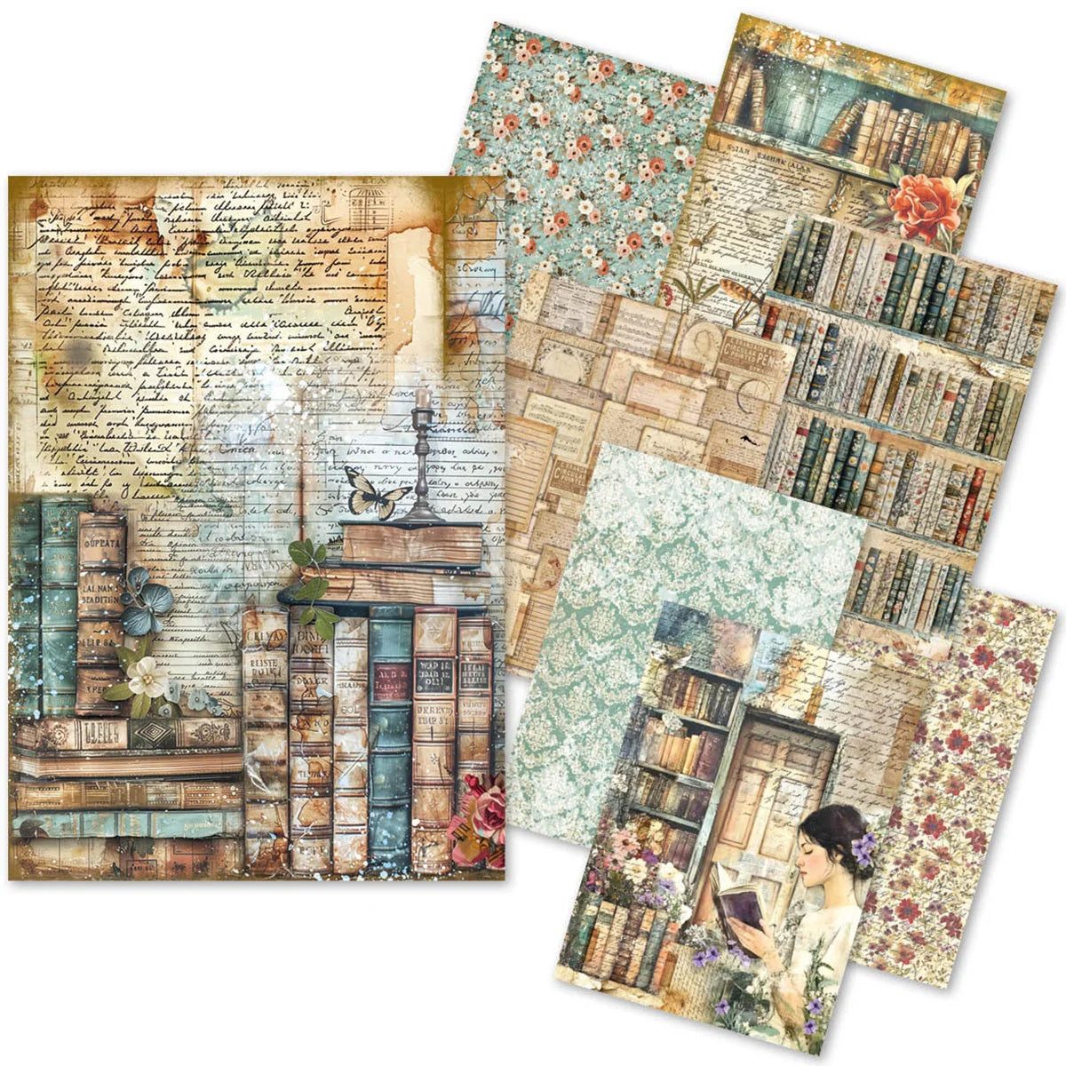 Ciao Bella Rice Paper Book Lovers A5 Mixed 8 pieces (CBRS008 ...