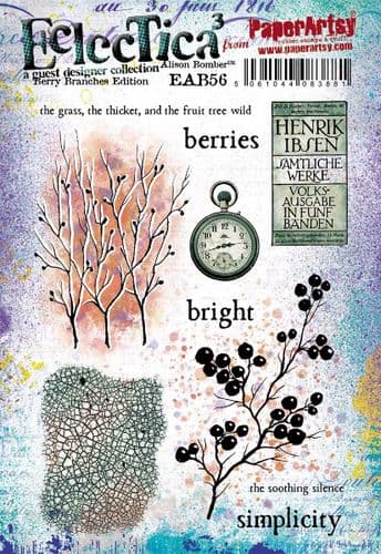 PaperArtsy Electica3 Rubber Stamp Berry Branches Edition by Alison Bom ...
