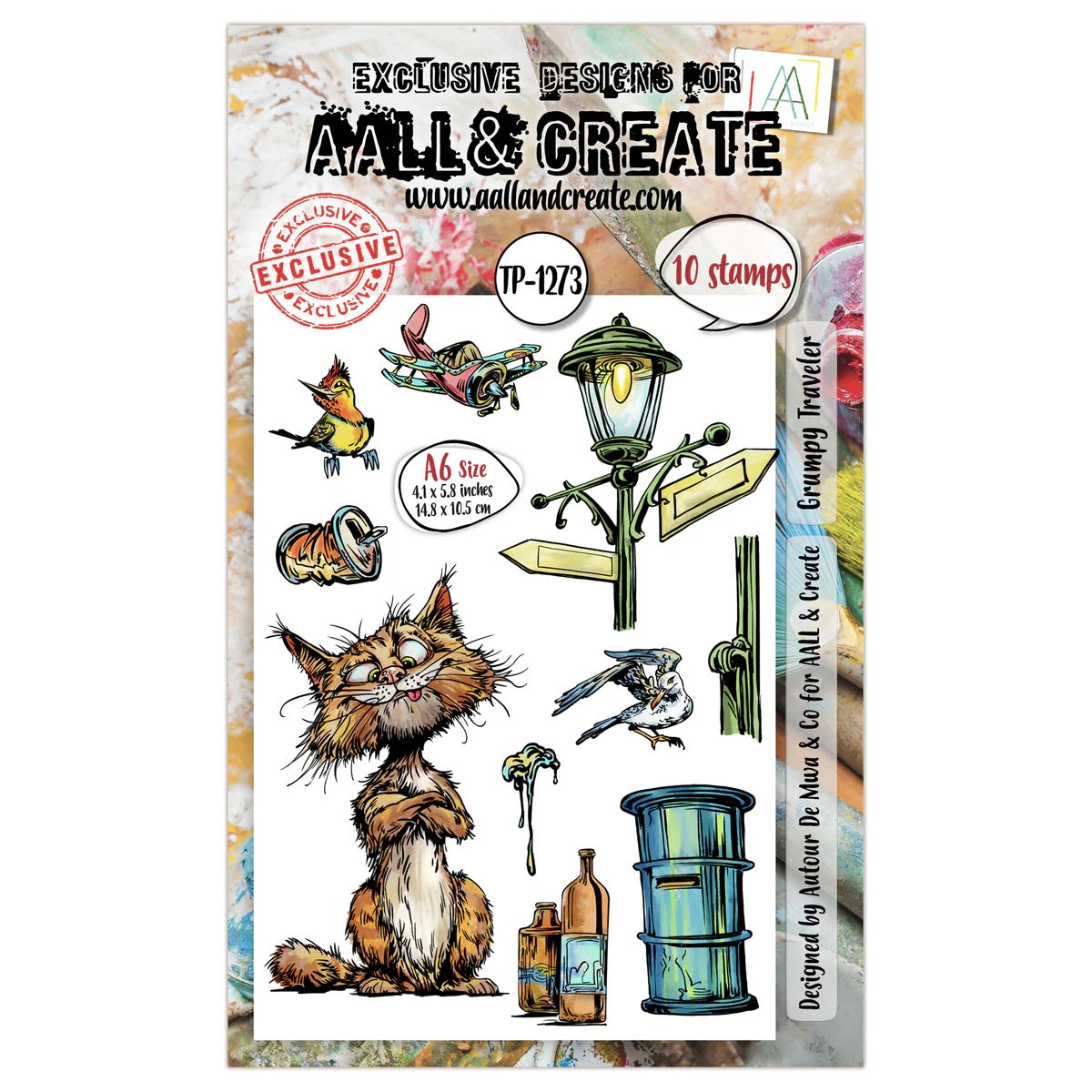 AALL & CREATE A6 Stamp Set Grumpy Traveler TP-1273 – Everything Mixed Media
