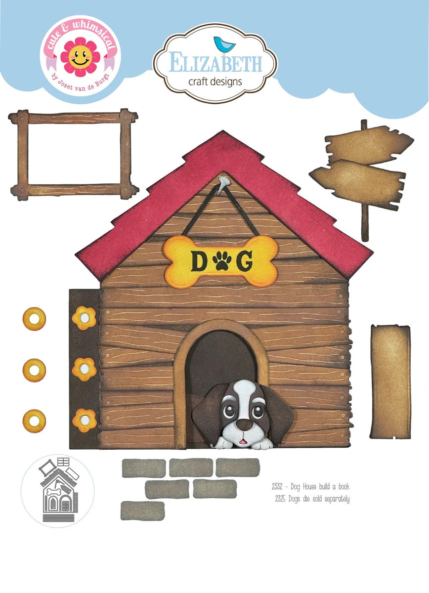 Elizabeth Craft Designs Dog Days Collection The Dog House Build a Book ...