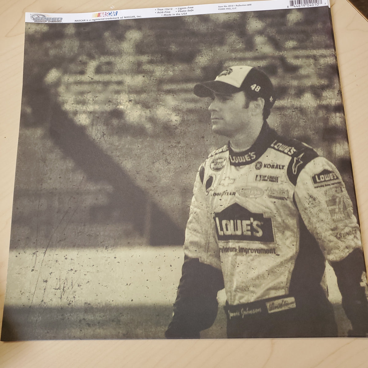 Speed Scrap Design 12x12 Scrapbook Paper Nascar Reflection #48 Jimmie ...