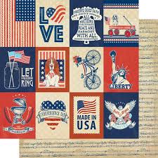Authentique - 12" x 12" Scrapbook Paper - Liberty Collection - Liberty ...