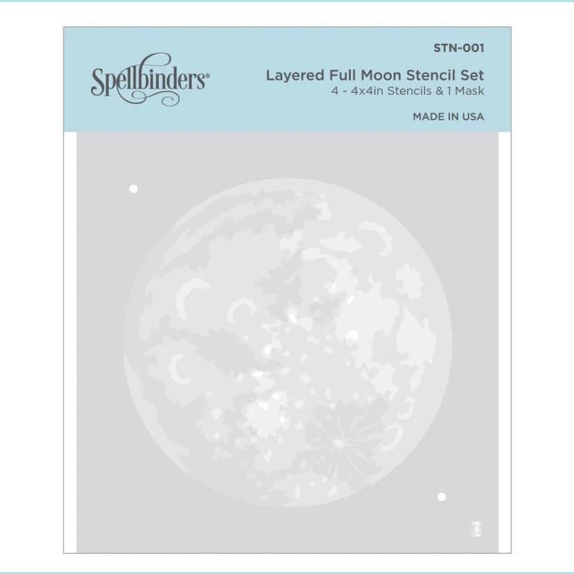 Spellbinders Layered Full Moon Stencil Set (STN-001) – Everything Mixed ...