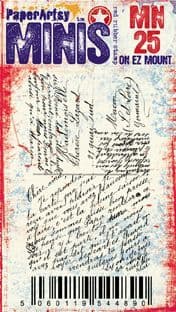 PaperArtsy Mini Stamp Number 25 Writing (MN25) – Everything Mixed Media